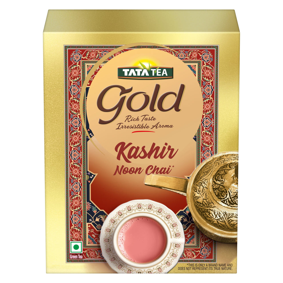 Gold - Kashir Noon Chai| Kashmiri Pink Tea | Long Green Tea Leaves | T – Tata Nutrikorner