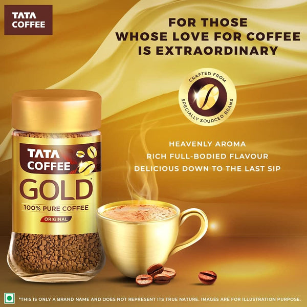 Gold | Original, Instant & Pure Coffee Jar| Specially Sourced Robusta – Tata Nutrikorner