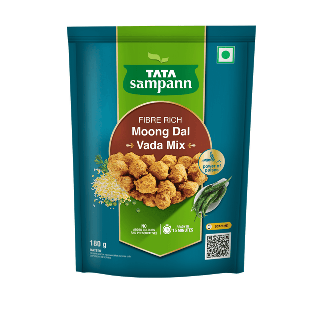 Tata Sampann | Moong Dal Vada Mix| Ready to Cook Mix |180g